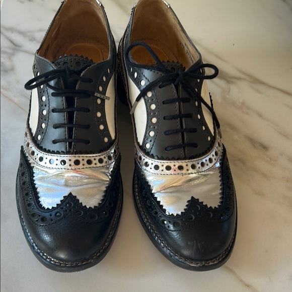 The Office Of Angela Scott | Shoes | Womens Black And Silver Brogues ...